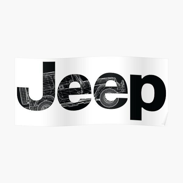 Póster «Letras Jeep Wireframe» de ApexWear | Redbubble