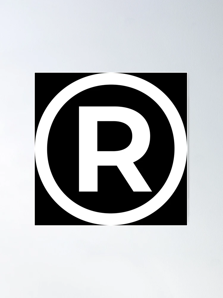 White Registered Trademark Symbol Vector