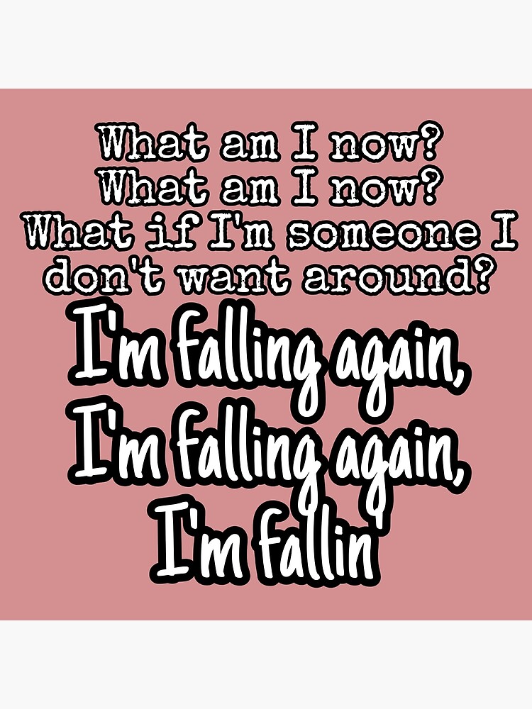 Póster «Letra Falling / Fine Line / Harry Styles» de lostinthefields ...