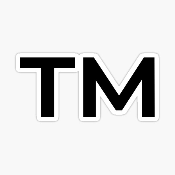 "Trademark Sign Black" Sticker for Sale by ZeptoShop | Redbubble