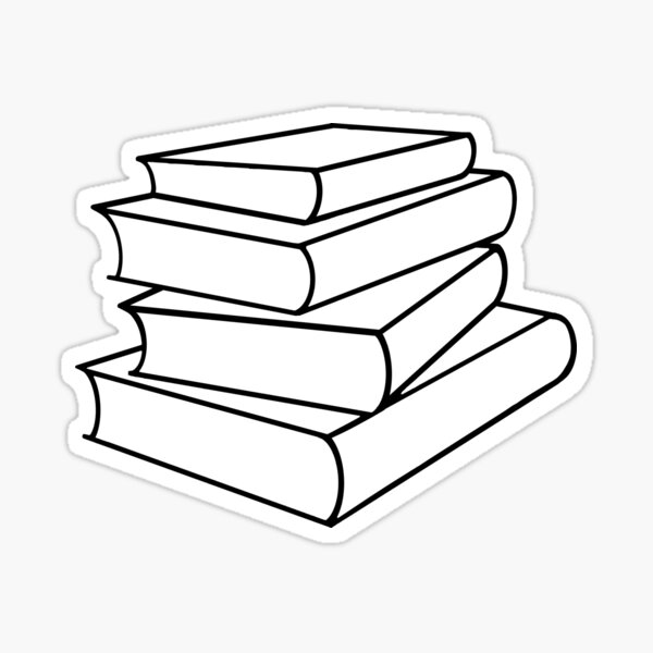 "Book Stack" Sticker for Sale by beckahbrooks | Redbubble