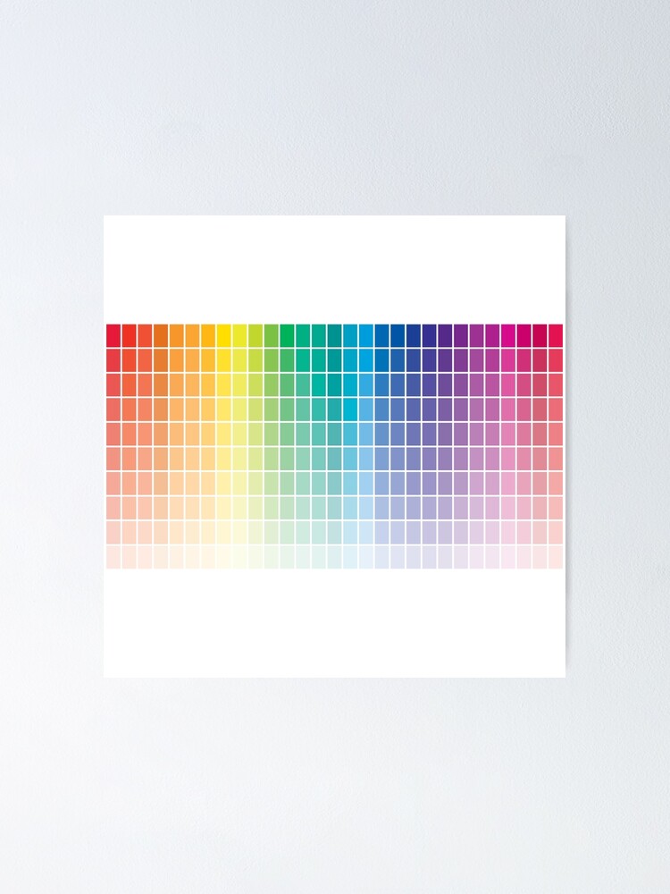 "Color Chart Grid" Poster for Sale by CafePretzel | Redbubble