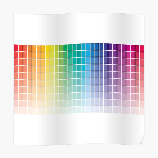"Color Chart Grid" Poster for Sale by CafePretzel | Redbubble