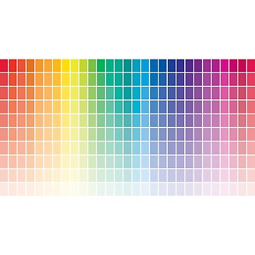 "Color Chart Grid" Poster for Sale by CafePretzel | Redbubble