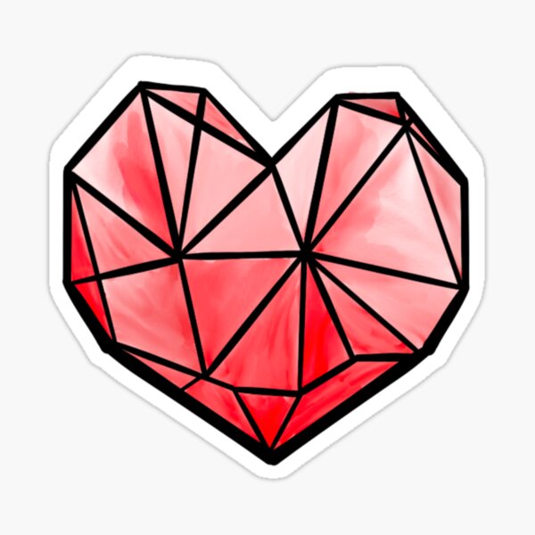 "Crystal heart" Sticker by chARTli | Redbubble