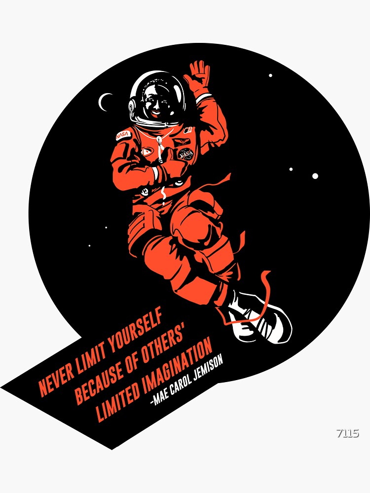 "Mae Carol Jemison" Sticker for Sale by 7115 | Redbubble