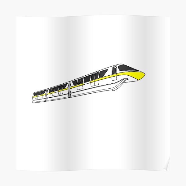 "Yellow Monorail Line II" Poster by FandomTrading | Redbubble