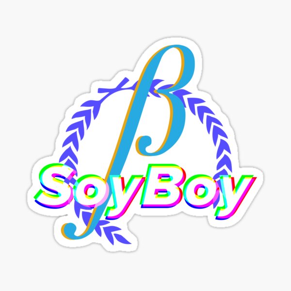 "Beta SoyBoy" Sticker by emeralddesignco | Redbubble