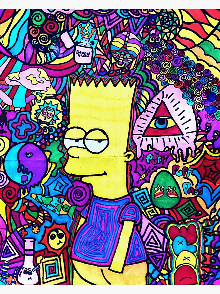 "Trippy Cartoon" Sticker by h-baileyy | Redbubble