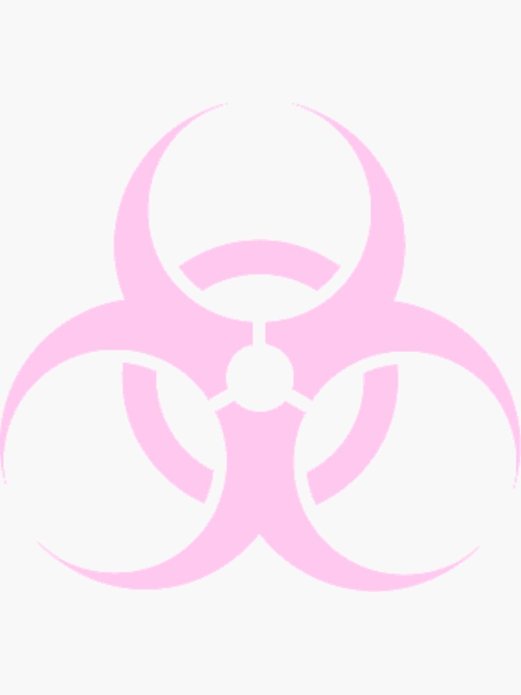 "Pink Biohazard Symbol Pattern" Sticker by rikaradioactive | Redbubble