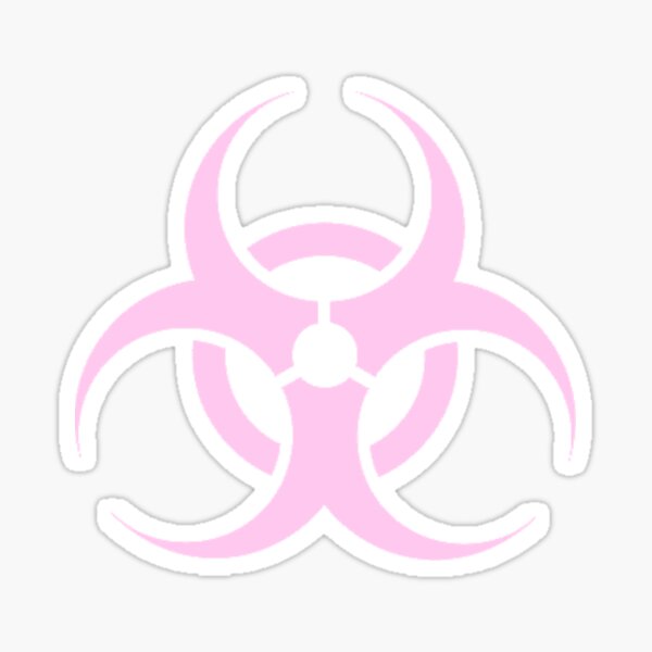 "Pink Biohazard Symbol Pattern" Sticker by rikaradioactive | Redbubble