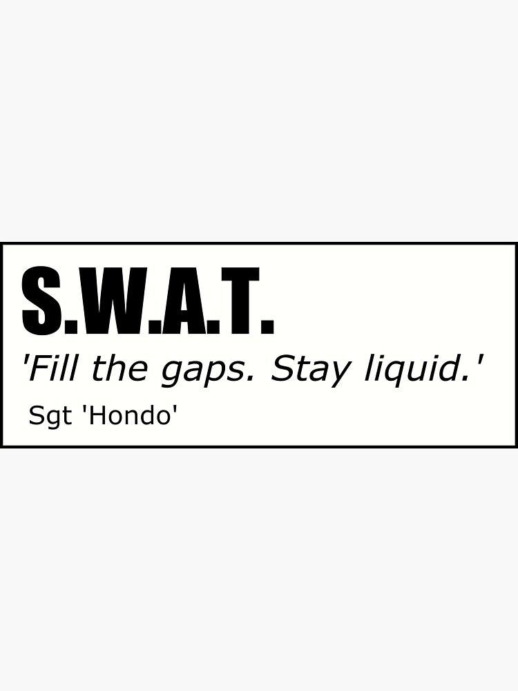 "SWAT" Sticker for Sale by GDMackenzie | Redbubble