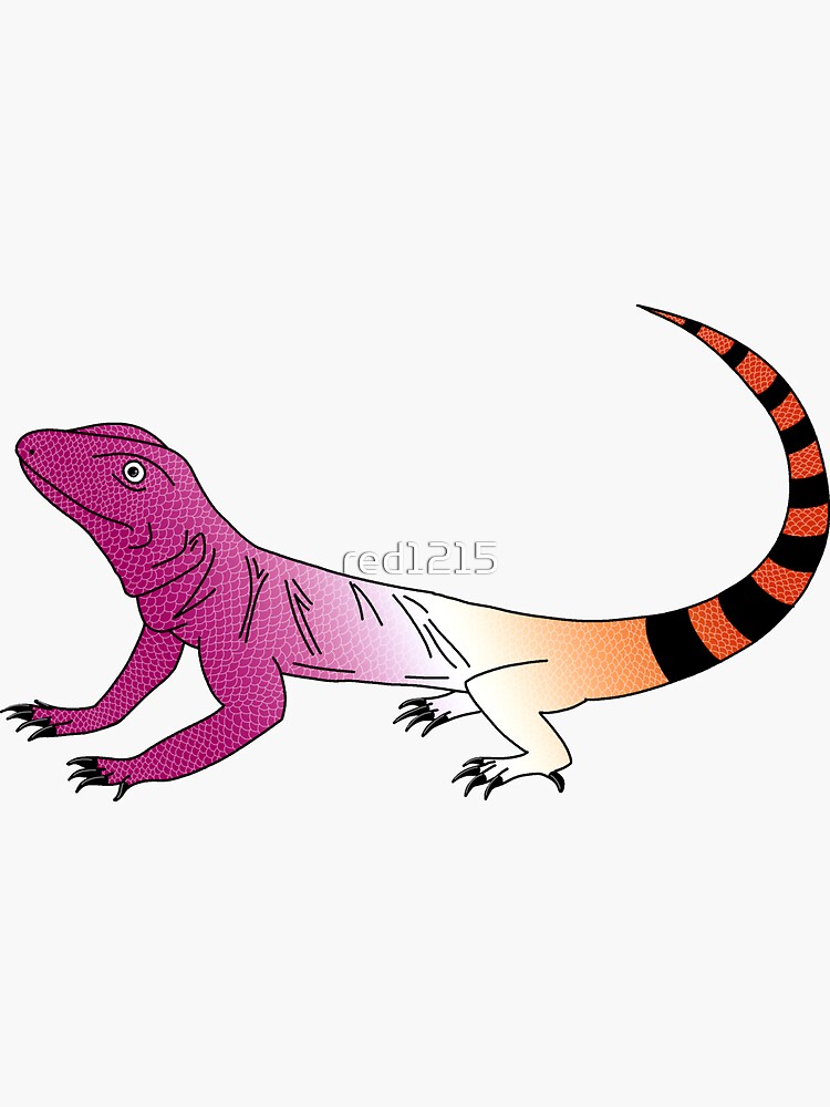 "WLW Flag Lizard" Sticker by red1215 | Redbubble