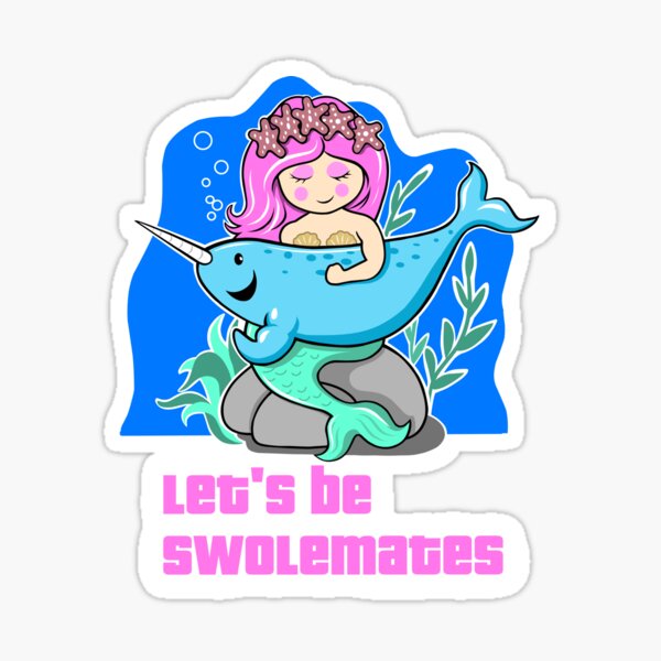 "Strong Mermaid Fitness Girl" Sticker by TimAddisonArt | Redbubble