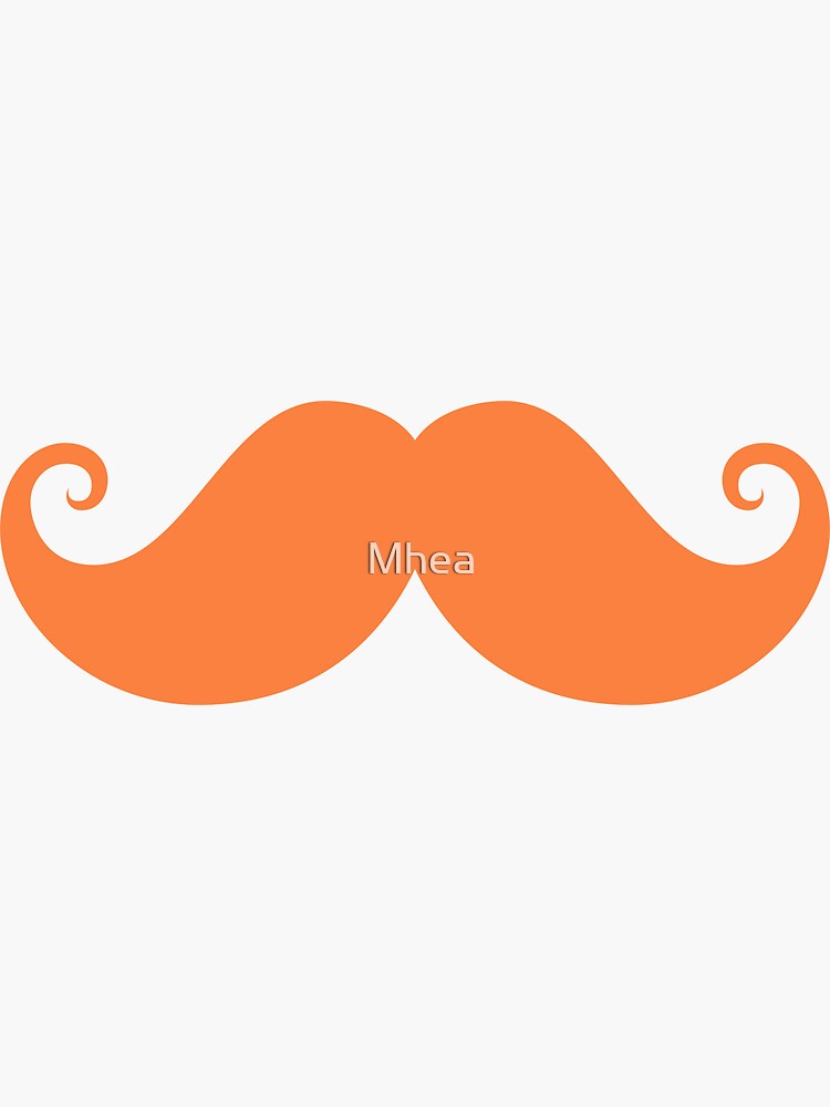 "Ginger mustache sticker" Sticker for Sale by Mhea | Redbubble