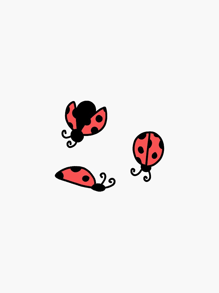 "ladybugs sticker pack" Sticker for Sale by goodjobnox | Redbubble
