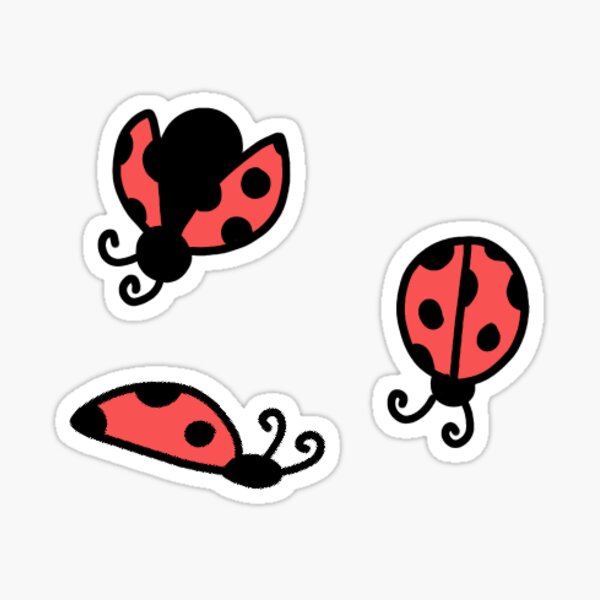 "ladybugs sticker pack" Sticker for Sale by goodjobnox | Redbubble