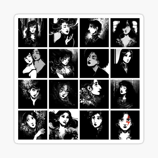 "Inktober " Sticker for Sale by KuroiArt | Redbubble