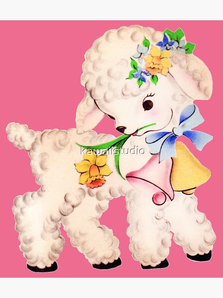 "Vintage Lamb" Poster for Sale by kawaiistudio | Redbubble