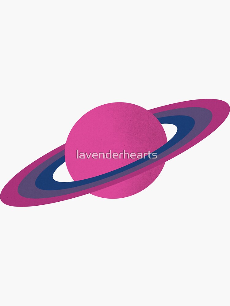 "Bi Pride Planet" Sticker for Sale by lavenderhearts | Redbubble