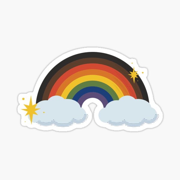 "Gay Pride Retro Rainbow" Sticker by lavenderhearts | Redbubble