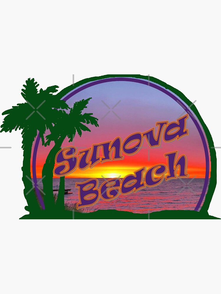"Sunova Beach" Sticker for Sale by coffeecountyjim | Redbubble