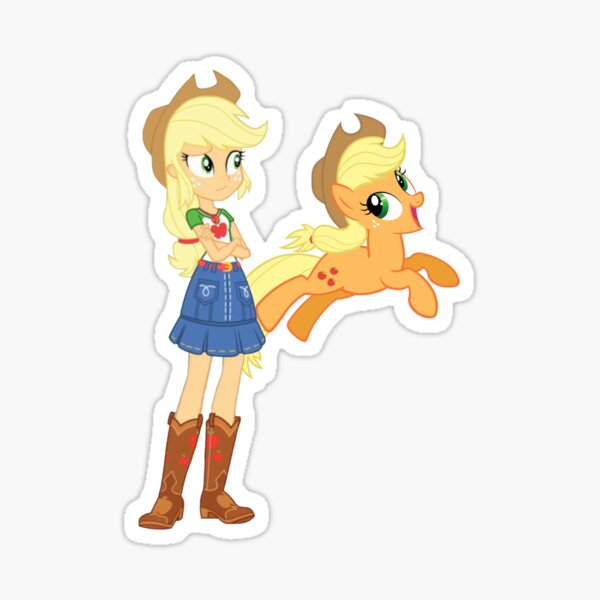 "Applejack ~ A Friend Like Me" Sticker for Sale by hannahmander | Redbubble