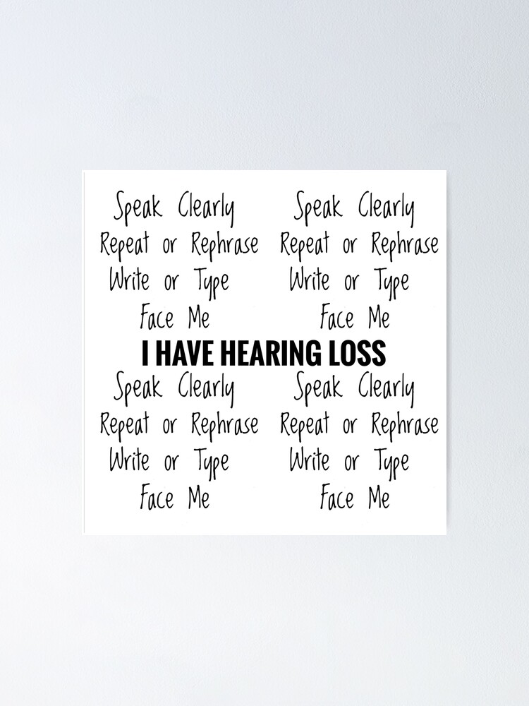 "Deaf/Hard of Hearing Awareness Mask I Have Hearing Loss by Jenny ...