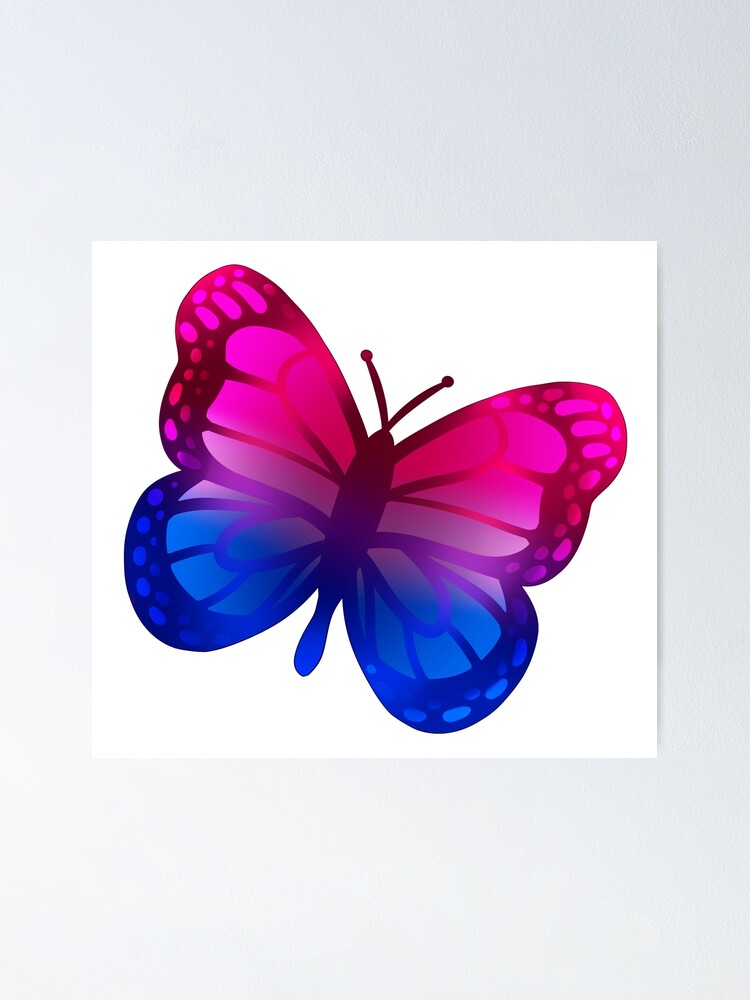 "LGBTQ+ Pride Butterflies - Bisexual" Poster for Sale by leashonlife ...