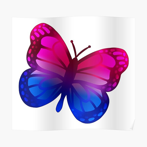 "LGBTQ+ Pride Butterflies - Bisexual" Poster for Sale by leashonlife ...
