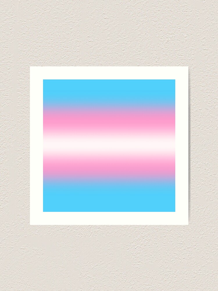 "transgender pride flag gradient " Art Print by chunky-lad | Redbubble