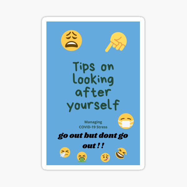 "TIPS ON LOOKING AFTER YOURSELF" Sticker for Sale by zenibaar | Redbubble