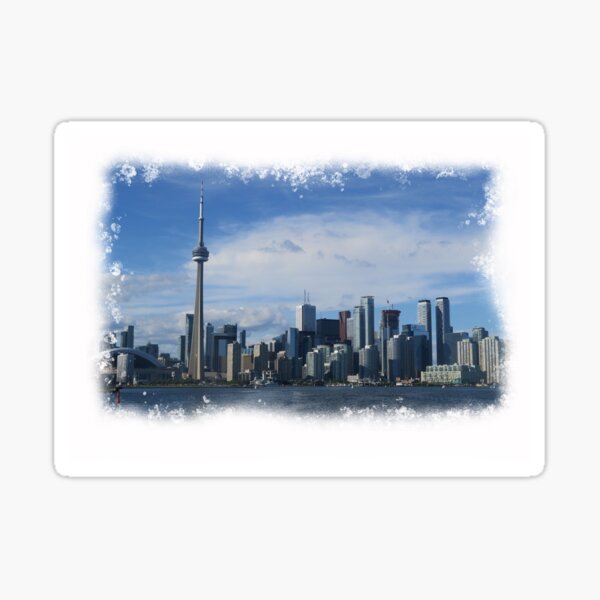 "Toronto Skyline - Photography with Digital Art" Sticker by OByD ...