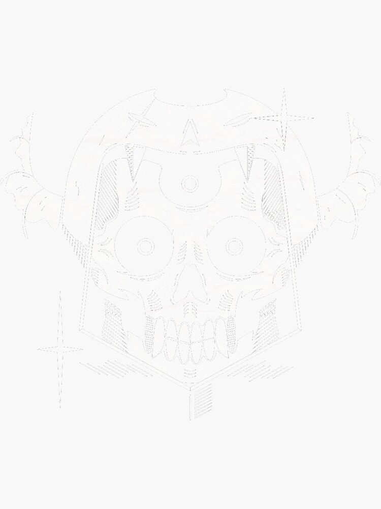 "eptic skull (white) Sticker" Sticker by Galakzi | Redbubble