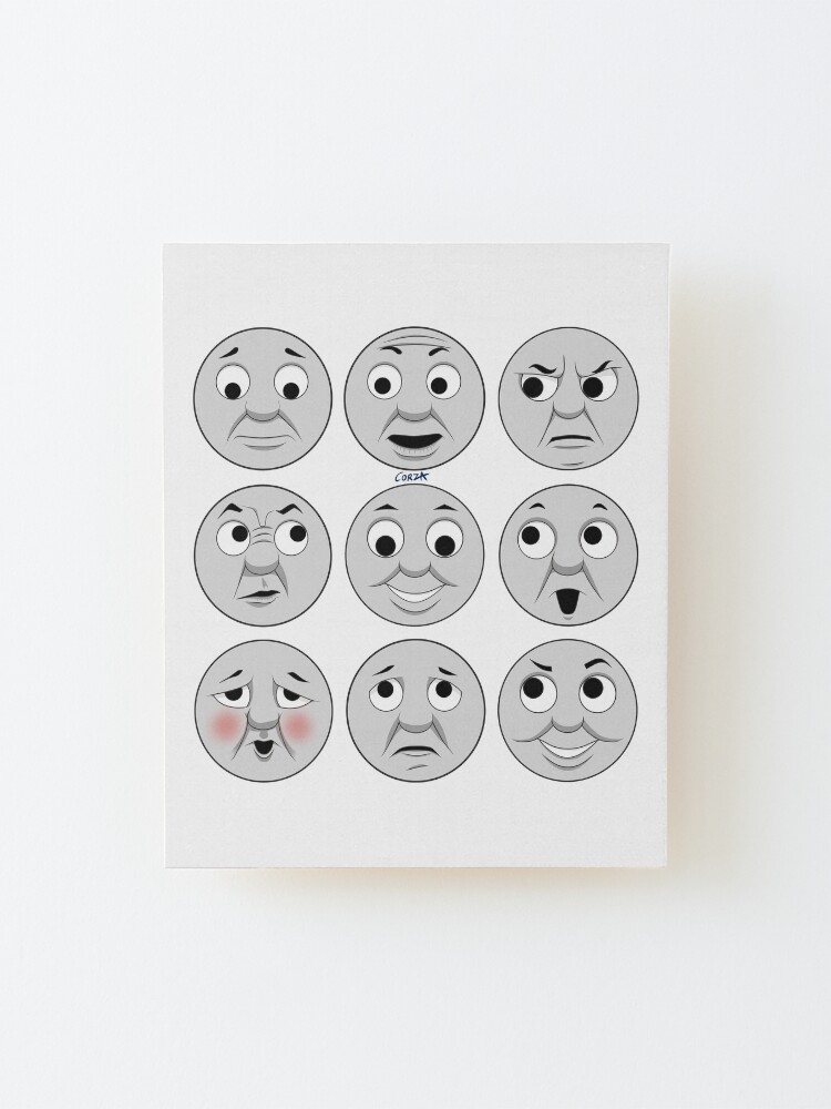 "The Many Faces of Thomas (full faces)" Mounted Print for Sale by ...