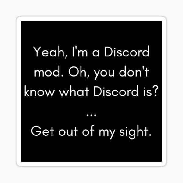 "Discord Mod" Sticker for Sale by Frosty671 | Redbubble