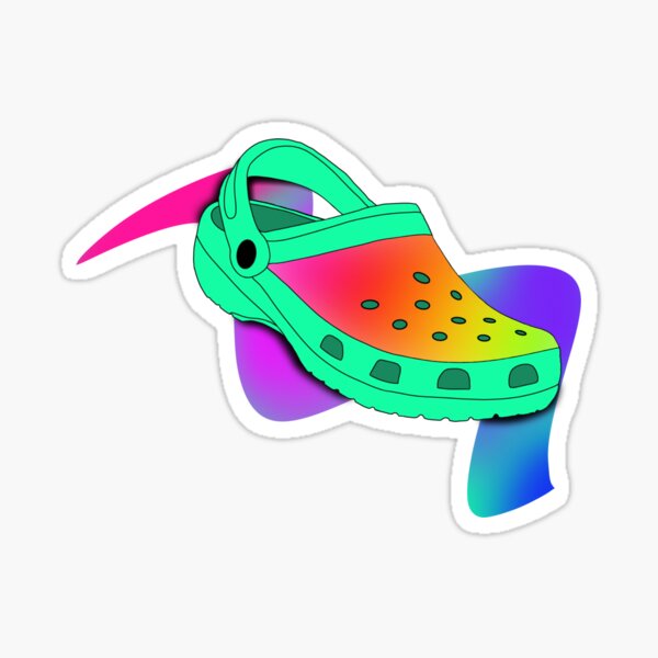 "Magical Rainbow Crock Shoe Design" Sticker for Sale by gracesaliscad ...