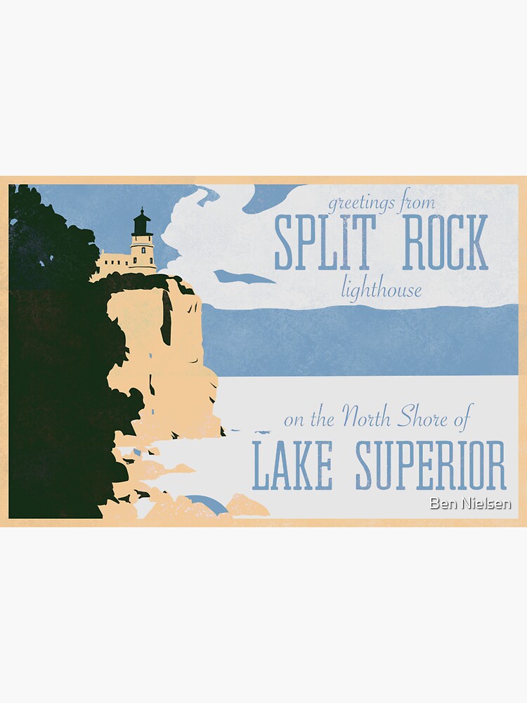 "Split Rock Lighthouse on Lake Superior Retro Vintage Postcard ...