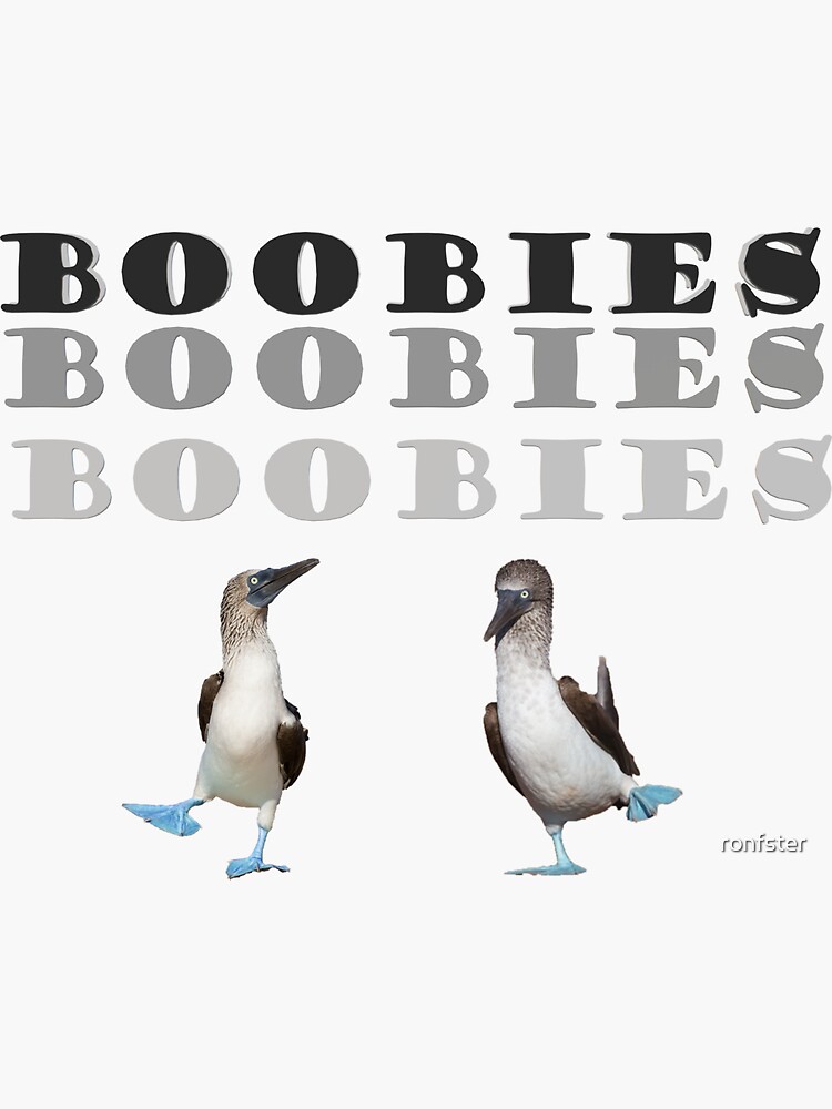 "Boobies" Sticker for Sale by ronfster | Redbubble