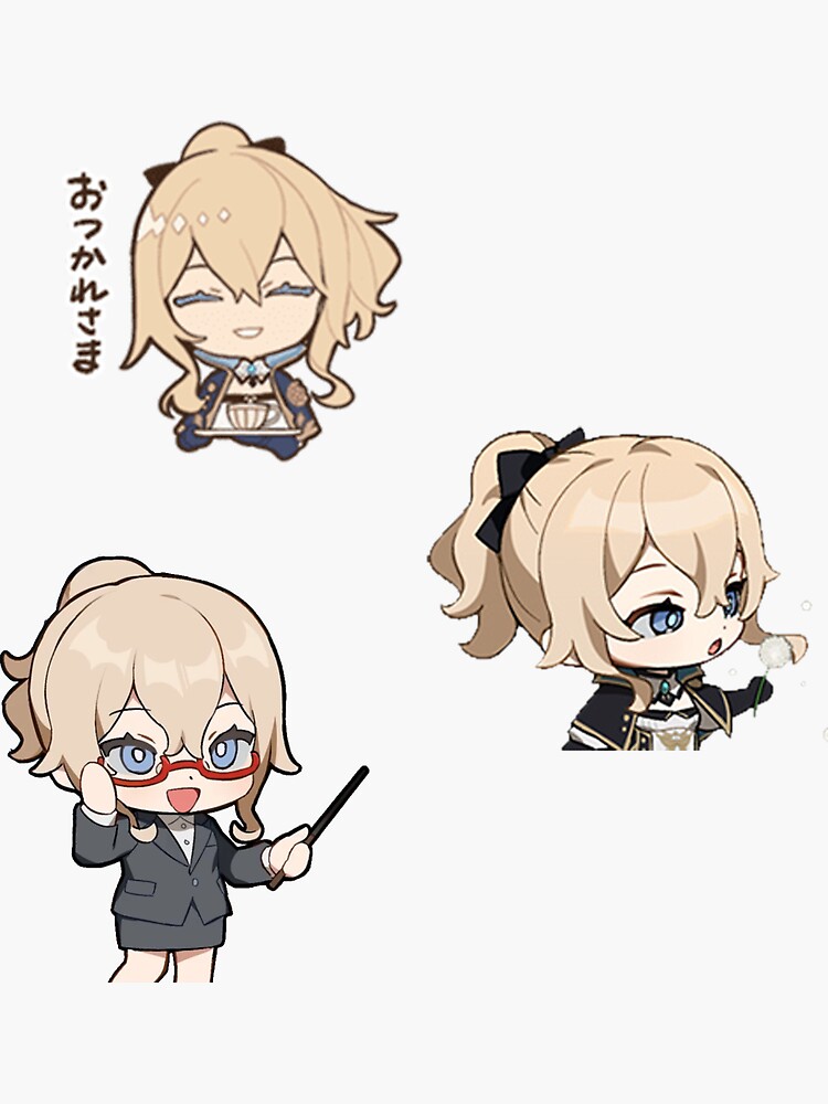 "Chibi Jean Genshin Impact" Sticker for Sale by emilywysz | Redbubble