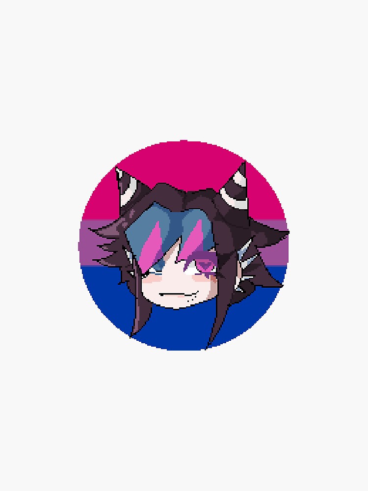"Danganronpa Short Hair bisexual flag Ibuki Mioda" Sticker for Sale by ...