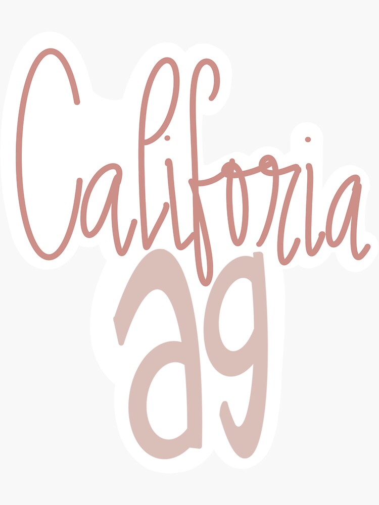 "California Ag" Sticker by briskylettering | Redbubble