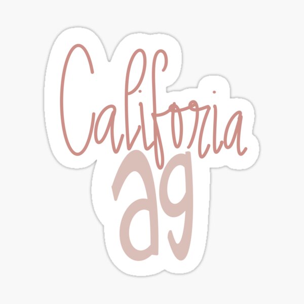 "California Ag" Sticker by briskylettering | Redbubble
