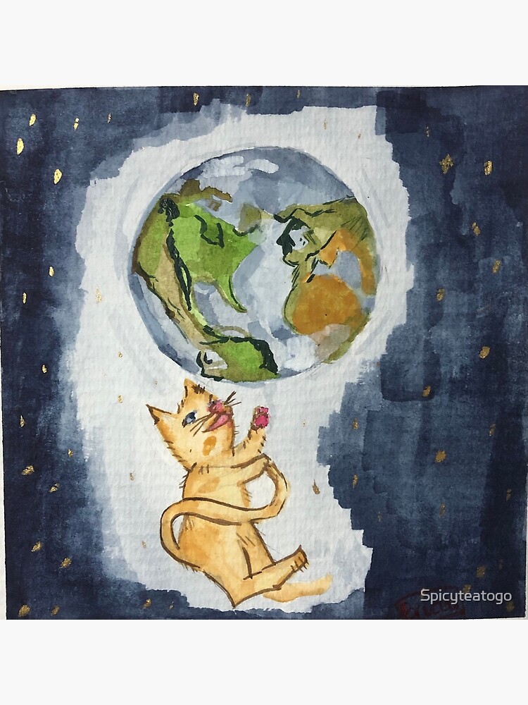 "Earth cat" Poster by Spicyteatogo | Redbubble