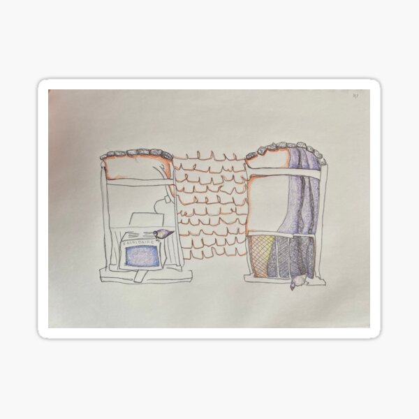 "Sitting" Sticker for Sale by MissCellaneous | Redbubble