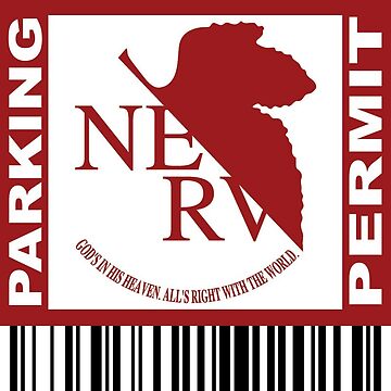 "NERV Parking Permit" Sticker for Sale by LeCreature | Redbubble