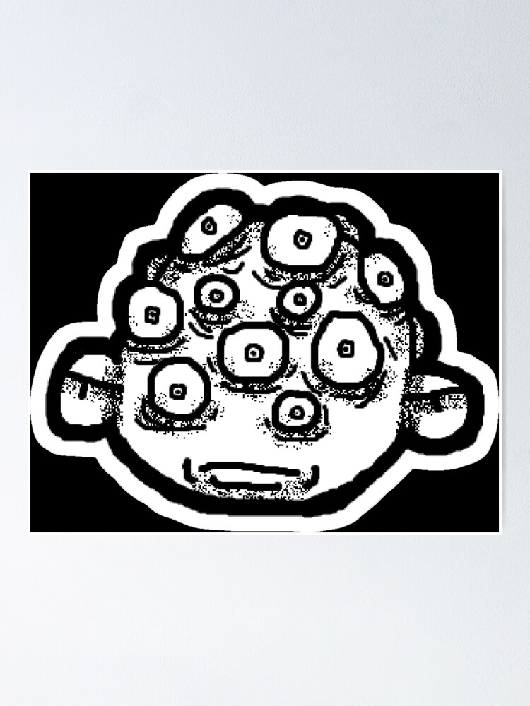 "Eyeball Creature - Cursed Emoji" Poster by AlexGarcia-Art | Redbubble