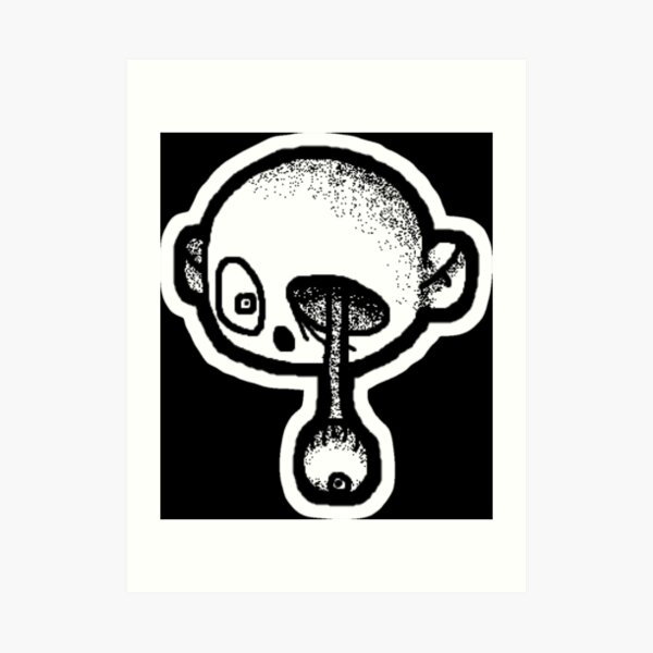 "Creepy Hanging Eyeball - Cursed Emoji" Art Print by AlexGarcia-Art ...