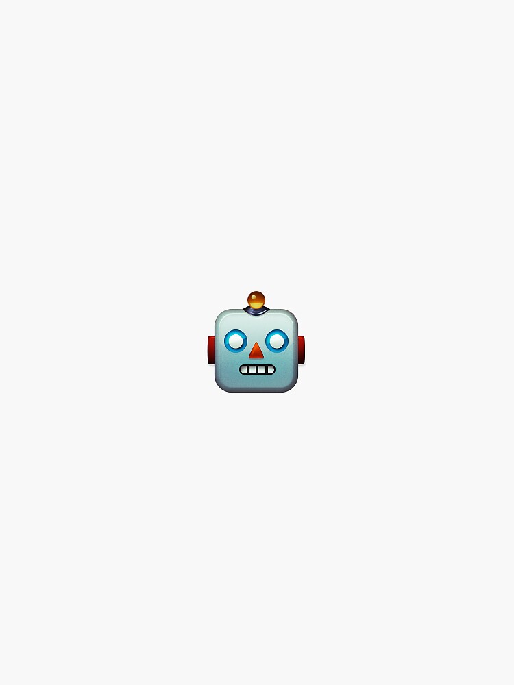 "Robot face emoji" Sticker for Sale by neilpaul | Redbubble