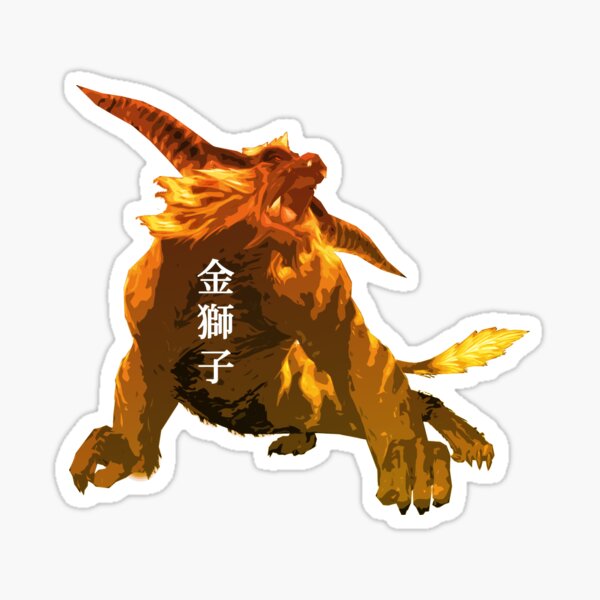 "Monster Hunter - Golden Rajang" Sticker for Sale by ElderStrikers ...